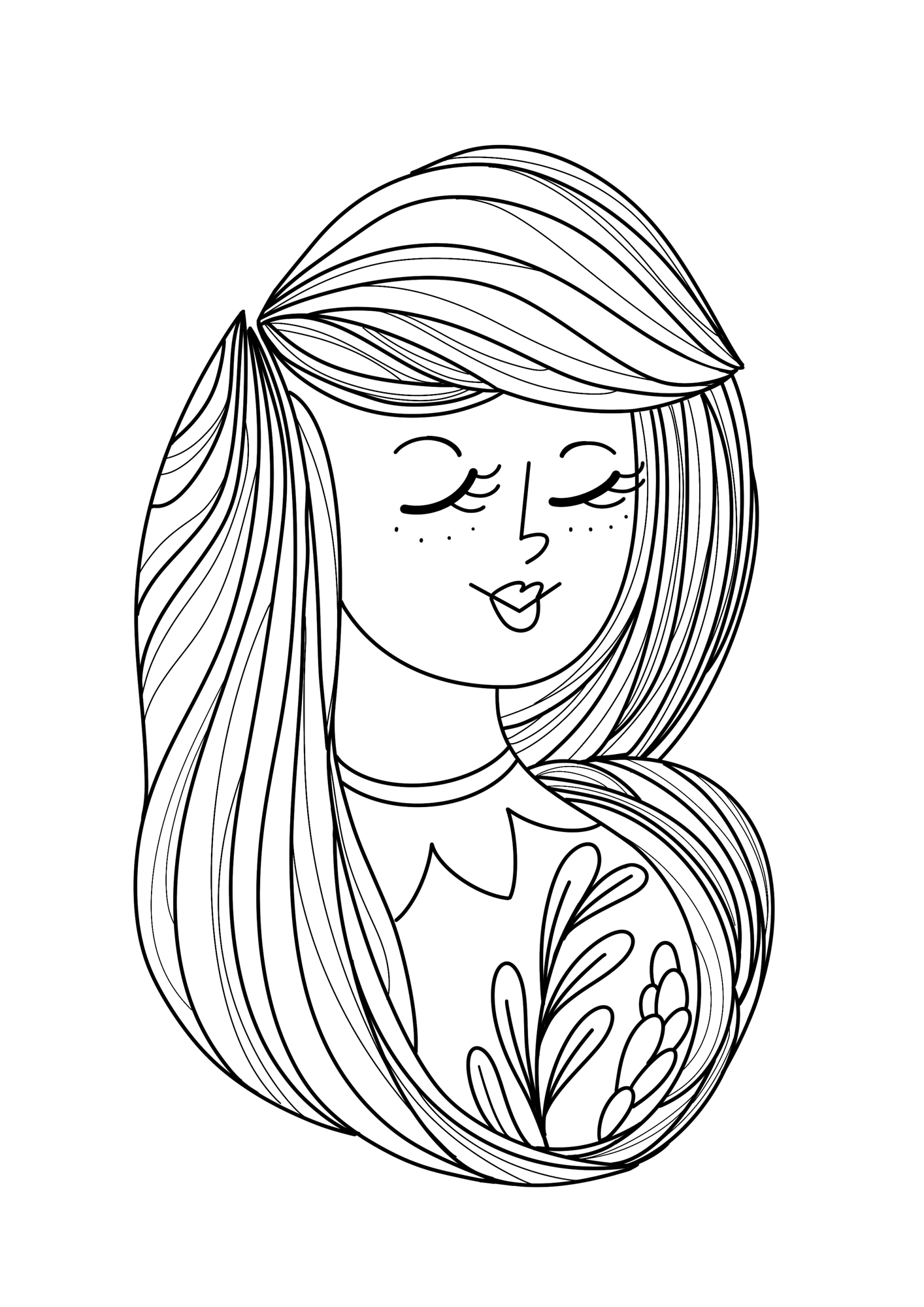 Peaceful Thoughts, Colouring Page – Sarah Rudge